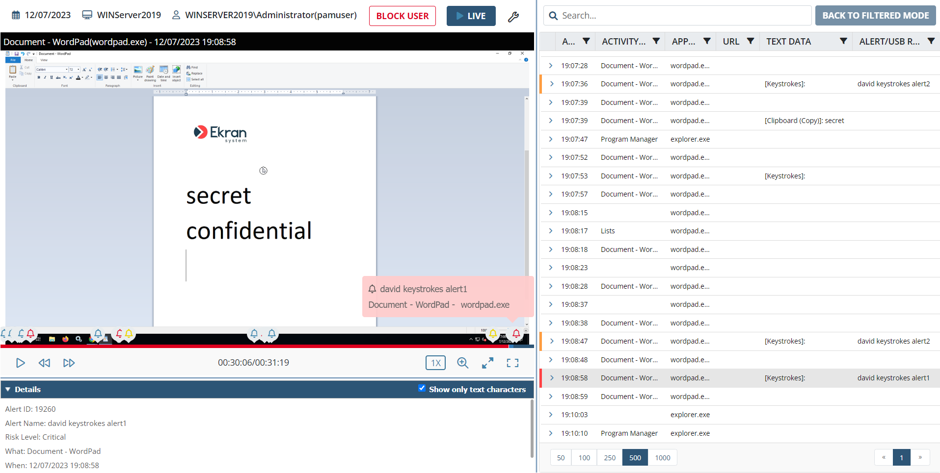 Keystroke Logging And Password Masking